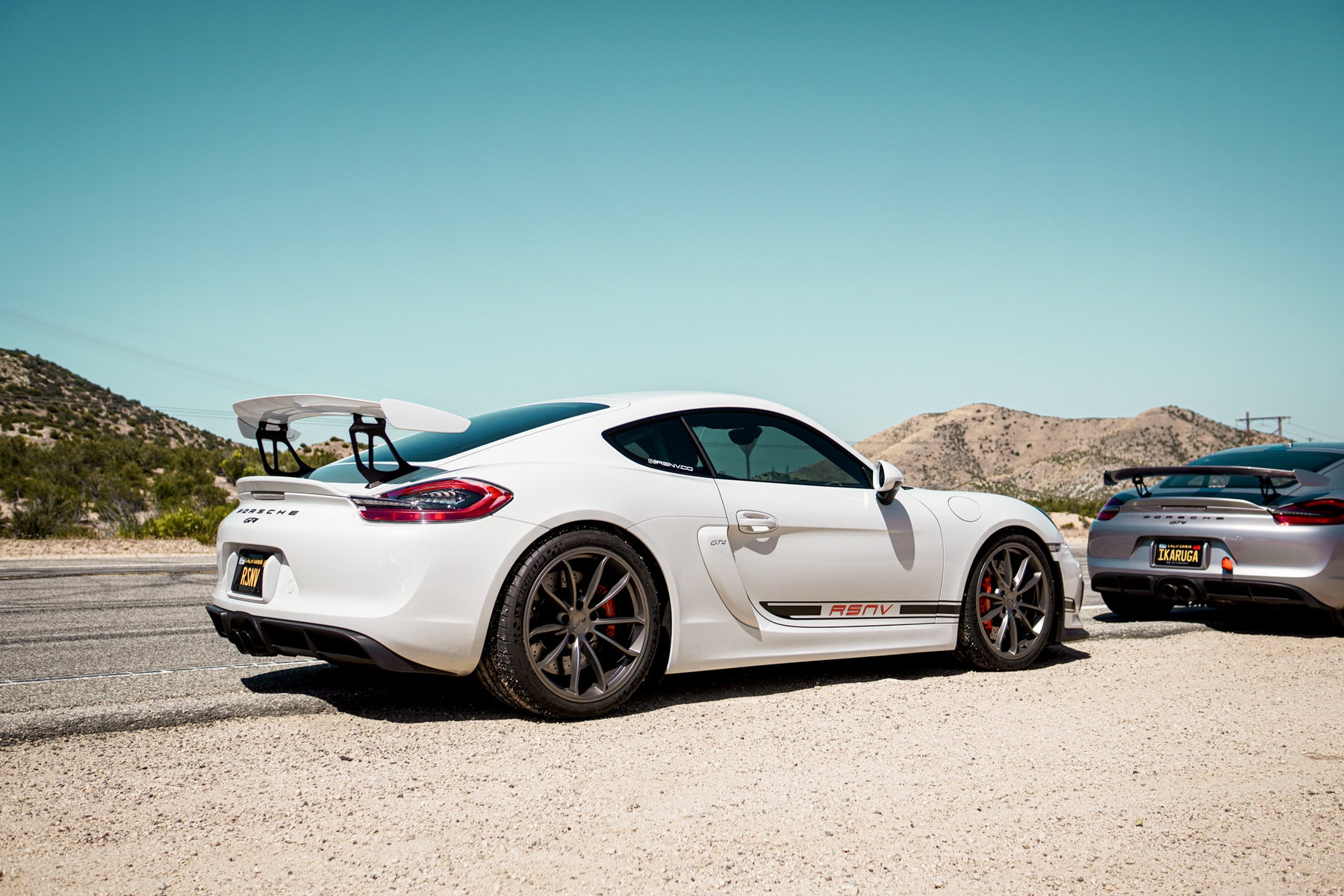 GT4 Wing Risers by RSNV - For 981 and 718 Porsche GT4